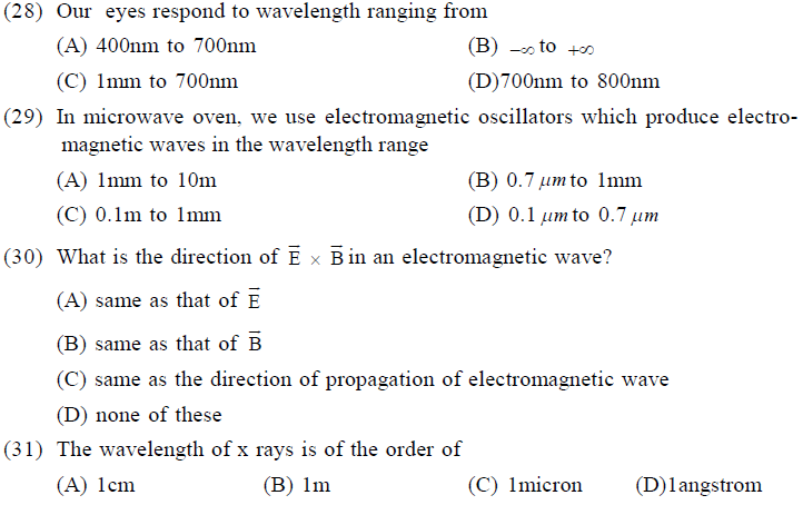 NEET UG Physics Electromagnetic Waves MCQs with Answers